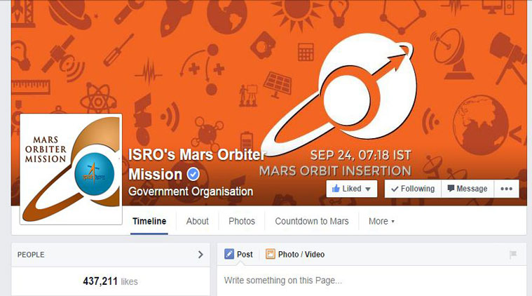 ISRO goes social: Exclusive FB profile and Twitter handle for Mars ...
