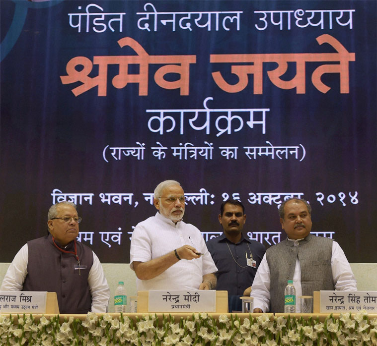 Narendra Modi launches new labour reforms