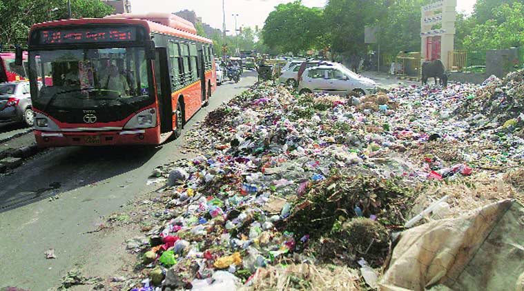 Strike covers East Delhi with garbage | Delhi News - The Indian Express