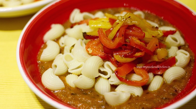 Express Recipes: Pasta in red sauce with oven roasted peppers | Food ...