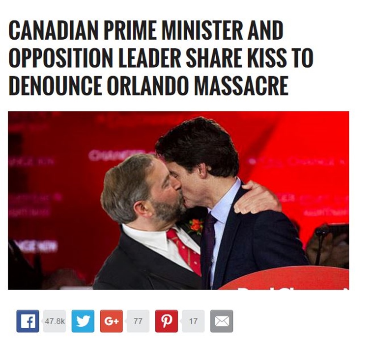 Just FYI, Justin Trudeau’s viral picture kissing a fellow politician is ...