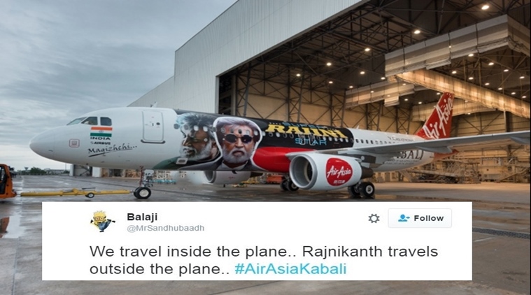 Twitter can’t stop raving about Rajinikanth’s poster on a plane ...