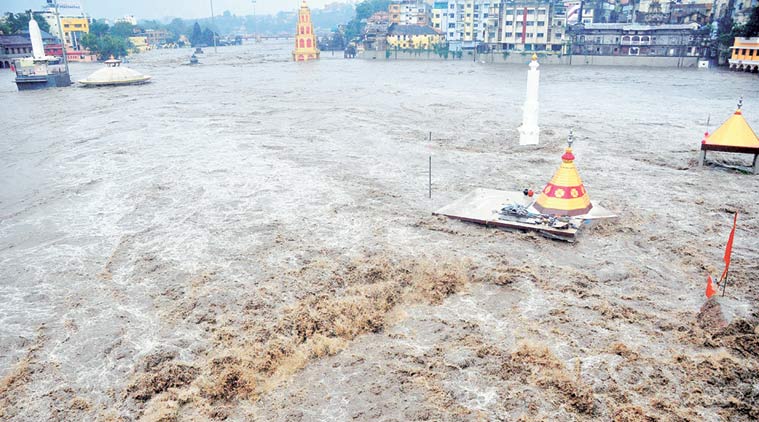 Nashik: Godavari river overflows, water level up in Gangapur dam | India News - The Indian Express