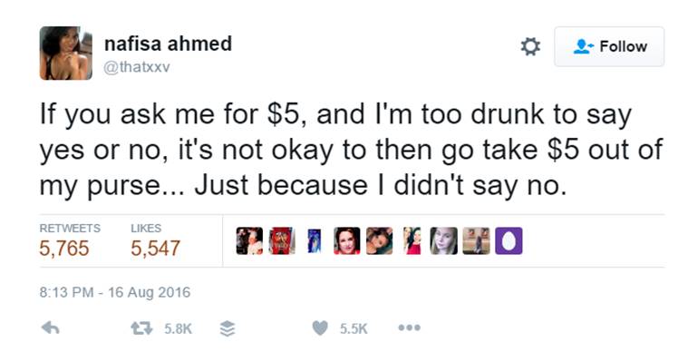 This woman breaks down what rape really means in 7 tweets using $5, and it’s spot on | Trending ...