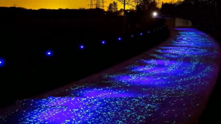 Poland tests solar-powered glow-in-the-dark path for people who love ...