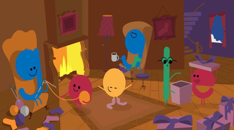 Merry Christmas! Google doodle celebrates a warm, cosy X-mas 2016 ...