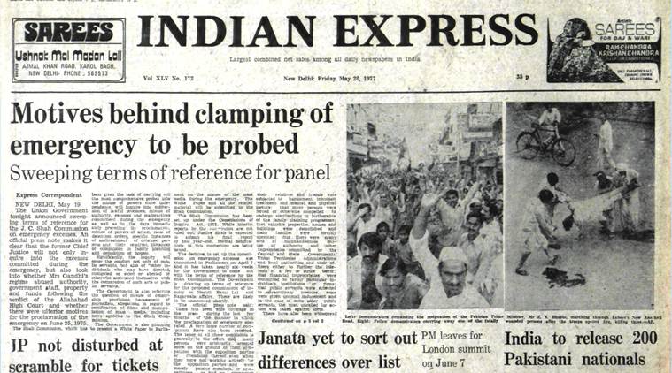 May 20, 1977, Forty Years Ago: Shah Commission | The Indian Express