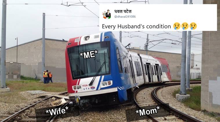 This train ‘caught in-between’ two tracks has Indian Twitterati in ...