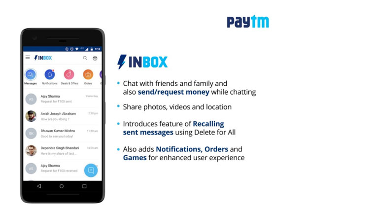 Paytm ‘Inbox’ messaging feature launched as it plans to take on ...