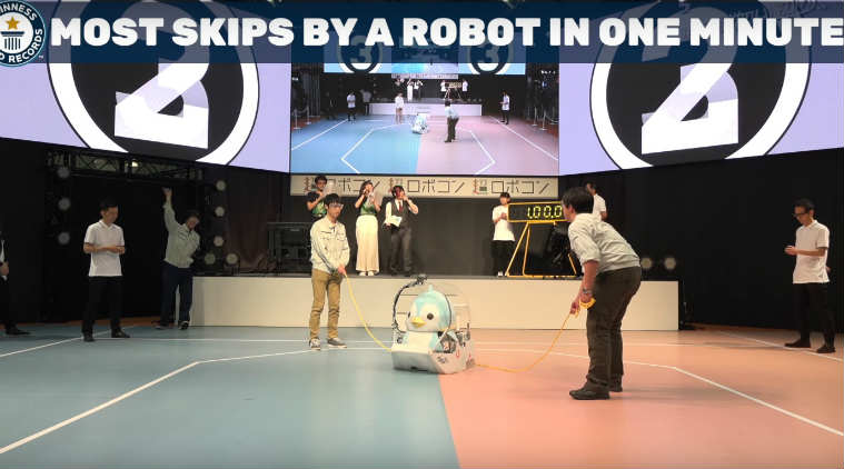 Penguin-shaped robot creates Guinness WR for most jumps in minute