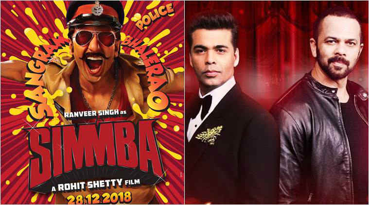 Simmba poster: Ranveer Singh, Karan Johar and Rohit Shetty collaborate ...