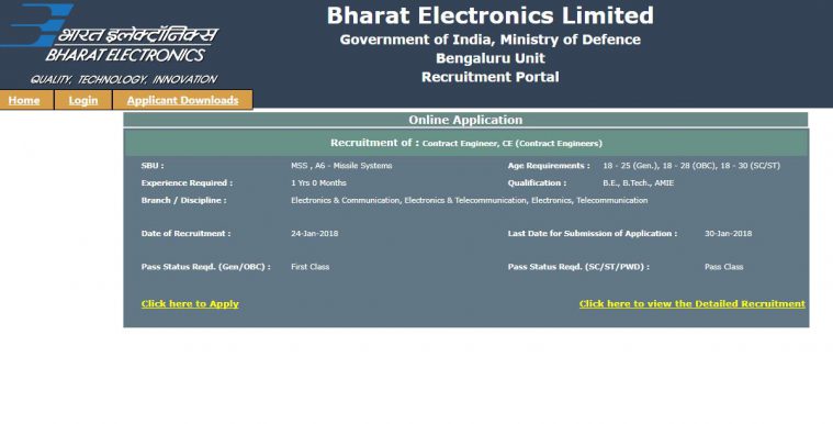 Work with BEL: Opportunity for engineers, apply before January 30 ...