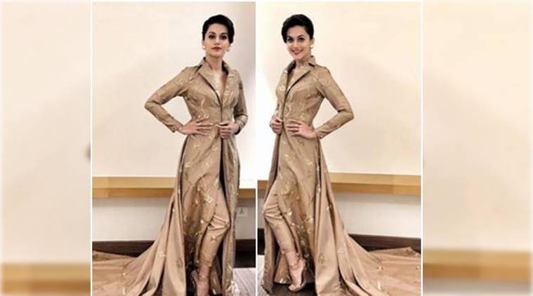 Taapsee Pannu’s trench coat-inspired outfit reminds us of Priyanka Chopra’s Met Gala 2017 ...