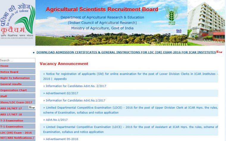 ASRB NET ARS exam 2018 admit cards released, download at asrb.org.in ...