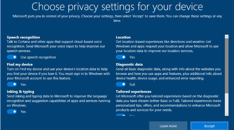 Microsoft’s new privacy settings interface rolled out for Windows ...