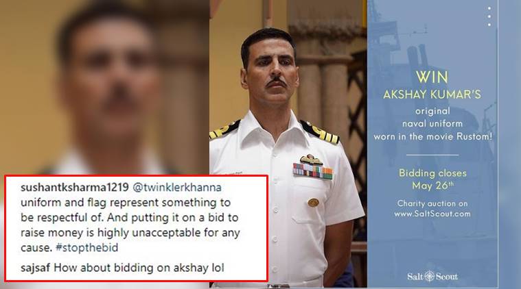 Twinkle Khanna gets trolled for sharing photo of Akshay Kumar’s ‘Rustom’ naval costume auction ...