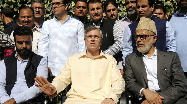 Omar Abdullah for early polls, Rahul Gandhi says BJP-PDP set fire to J ...