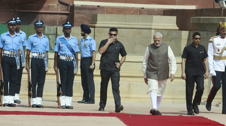 PM Modi meets IAF personnel who fainted during guard of honour ceremony | India News - The ...