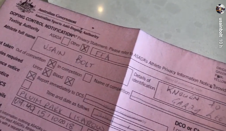 Usain Bolt questions ASADA over drug test notice | Football News - The ...