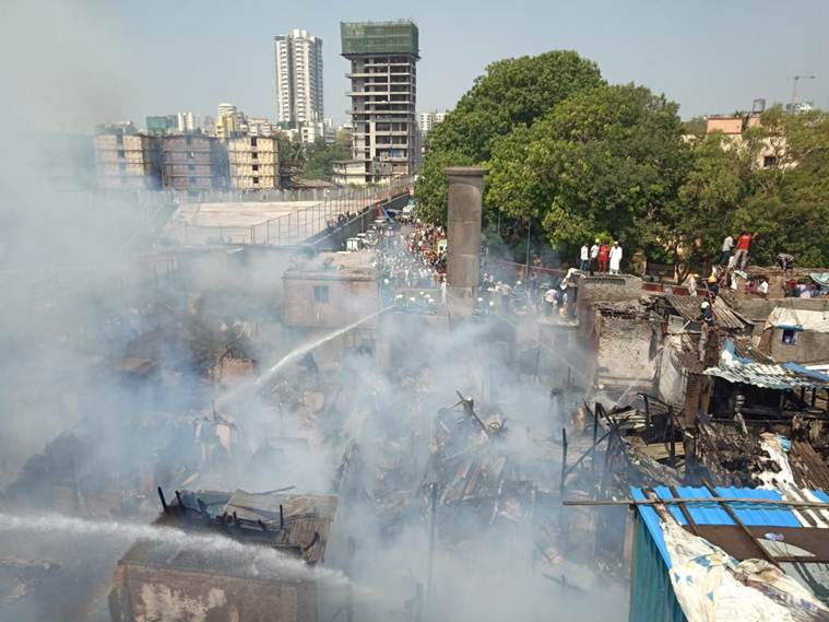 Mumbai: Over 60 houses gutted in Bandra slum fire, no casualty reported ...