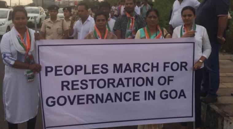 Goa: Locals, activists march demanding Parrikar’s resignation, stopped ...