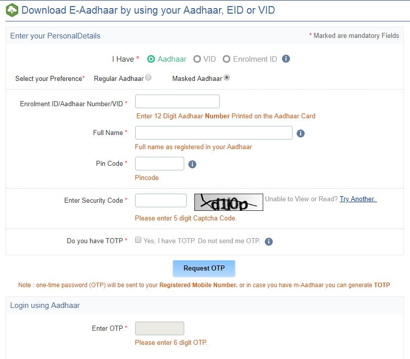 UIDAI E Aadhar Card Download: How to Download E Aadhar Card Online with Mobile Number, TOTP ...