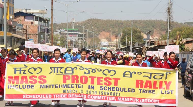 Manipur: Thousands protest demanding inclusion of Meitei community in ...