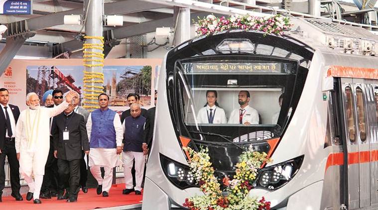 PM Modi inaugurates first phase of Ahmedabad Metro | India News - The ...