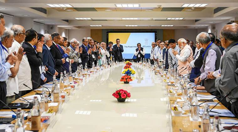 Ahead of Budget, PM Modi meets economists & industry experts | India News - The Indian Express