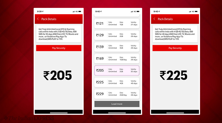 Vodafone introduces Rs 205, Rs 225 prepaid recharge plans with unlimited calling | Technology ...