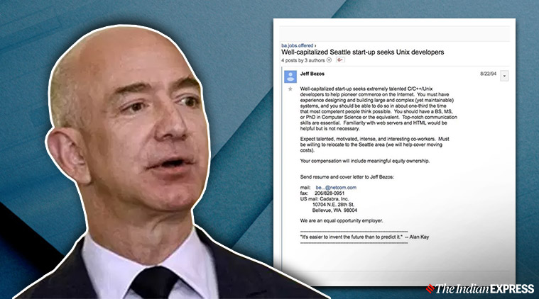 ‘Who got the job’, ask netizens after Jeff Bezos shares first job ad he ...