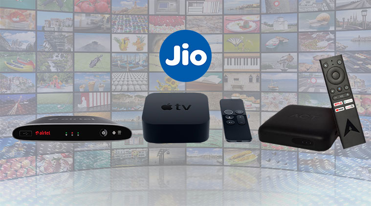 Jio 4K DTH Set Top Box vs Airtel Xstream Box vs Apple TV vs ACT Stream ...