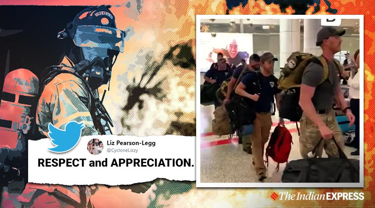 Watch: American firefighters receive applause as they arrive in Sydney ...