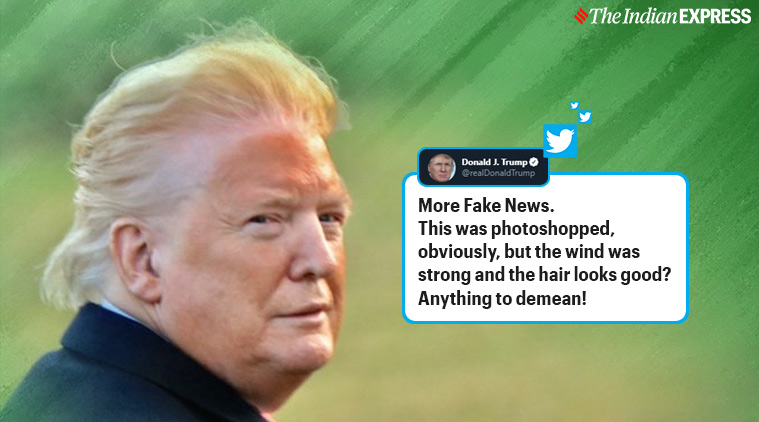 Donald Trump claims viral photo showing tan line is ‘fake news ...