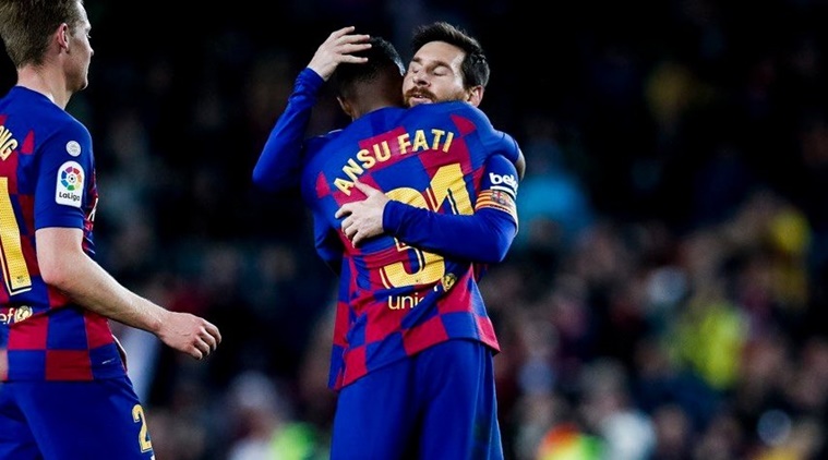 Ansu Fati, Lionel Messi combine to give Barcelona 2-1 win over Levante ...