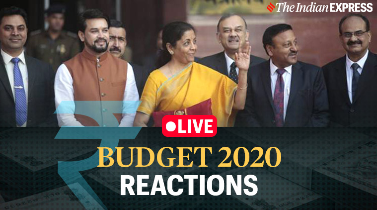 Budget 2020 India Reactions LIVE News Updates: Union Budget 2020 ...