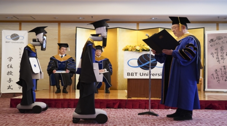 A Japanese university used robots to hold a virtual graduation ...