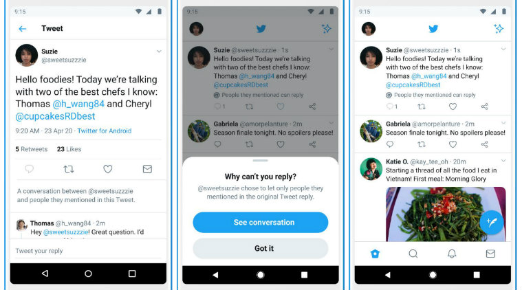 Twitter tests feature that lets you choose who can reply to your tweet ...
