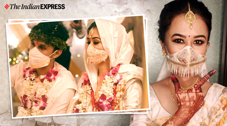 Assamese bride wears silk handloom mask for wedding, idea wins praise ...