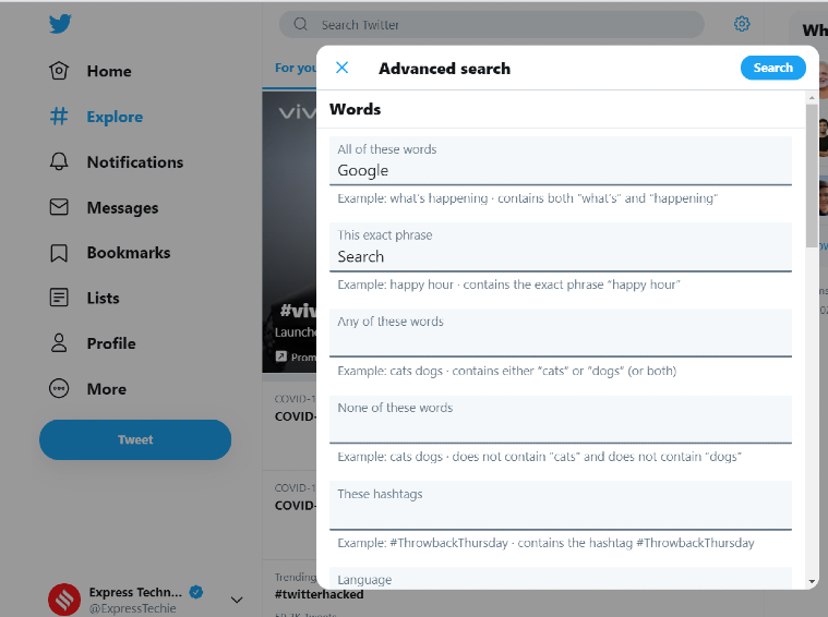 How to use Twitter’s advanced search option | Technology News - The ...
