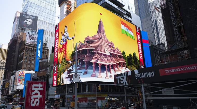 Lord Ram’s image displayed at iconic Times Square in New York to ...