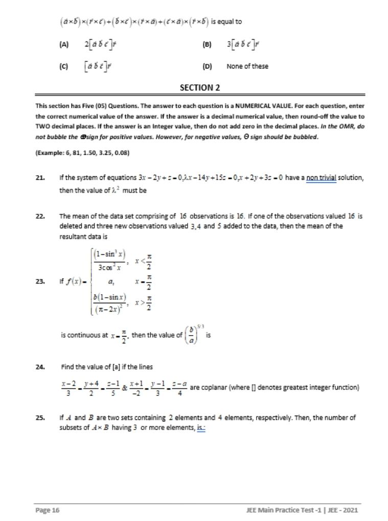 Preparing for JEE Main 2021? Try these sample papers | Education News ...