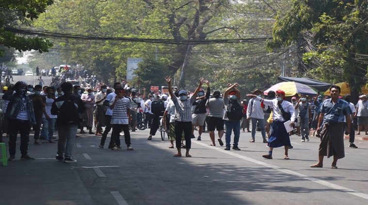 Myanmar riot police fire to break up protests, ‘detain’ Japanese ...