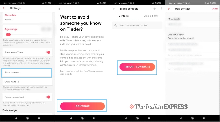 How to block your contacts on Tinder in a few easy steps | Technology News - The Indian Express