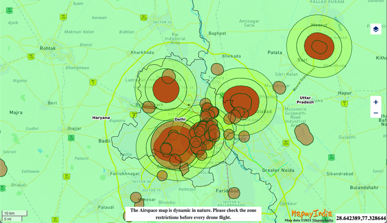 Airspace map of India: How drone operators can check the flying zones ...