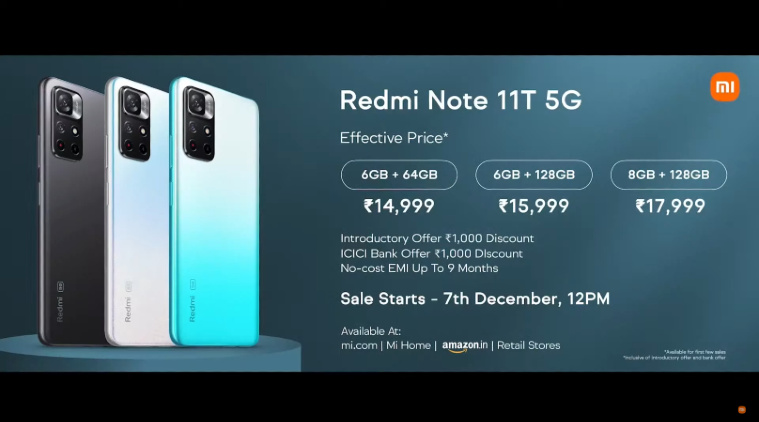 Redmi Note 11T 5G launched in India: Here’s everything you need to know ...
