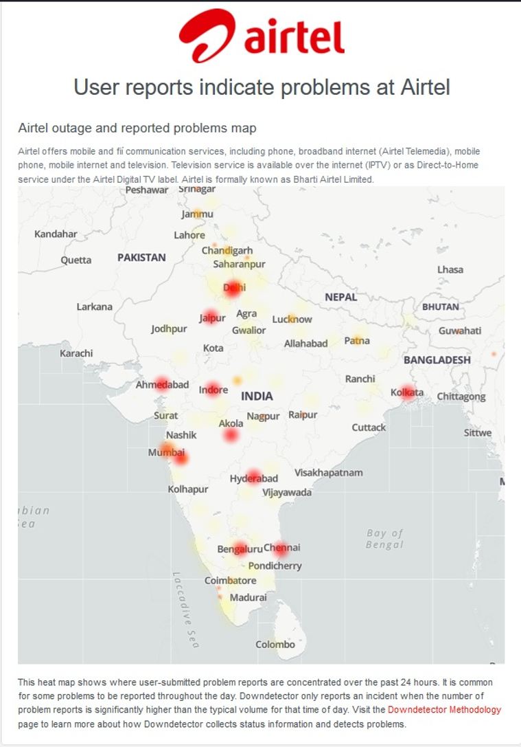 Airtel Down: Bharti Airtel Outage Across India, Netizens Post Tweets Complaining of Airtel 4G ...