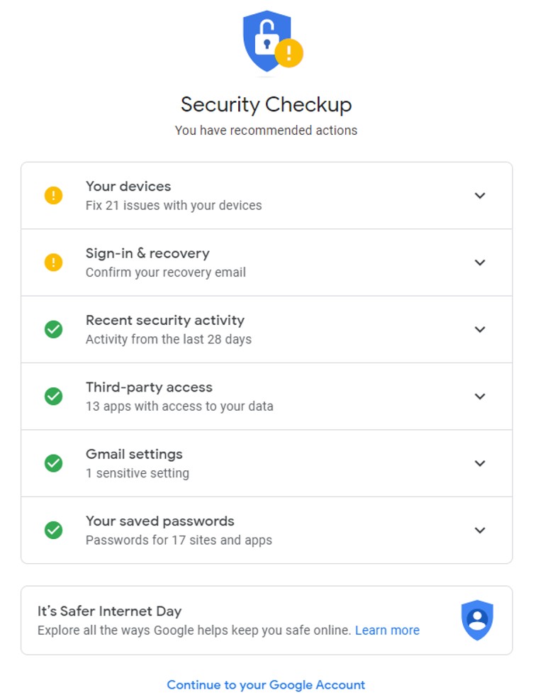 Safer Internet Day: How to take the Google Security Checkup ...