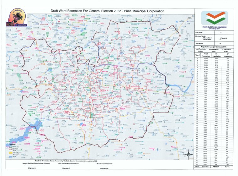 Pune: PMC publishes draft delimitation map, Yerwada is city’s largest ...