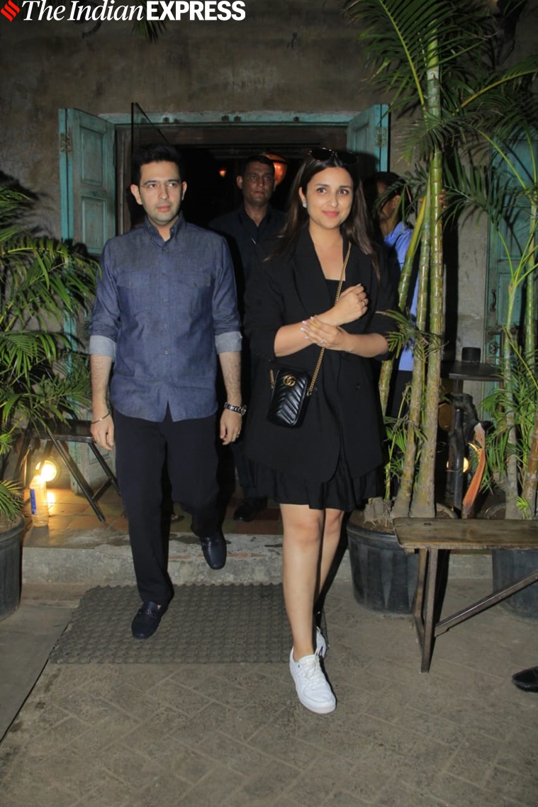 Parineeti Chopra and Raghav Chadha spotted on date night; actor sports yellow thread on wrist ...
